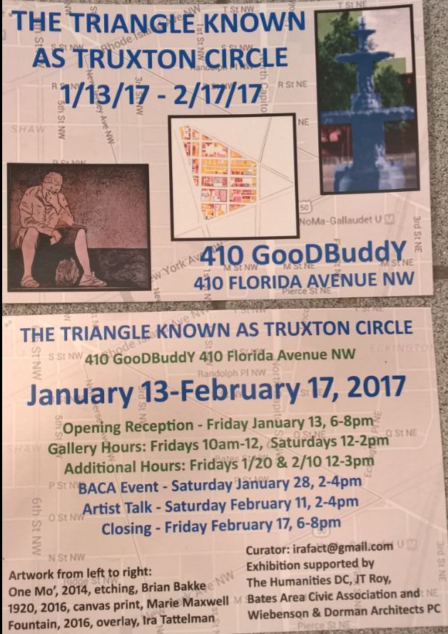 “The Triangle Known as Truxton Circle” exhibit at 410GooDBuddY – 01/13 ...
